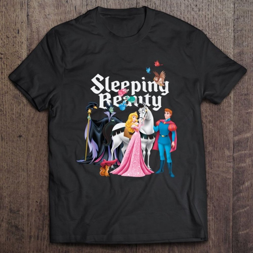 Sleeping Beauty Characters Cartoon Movie Gift Tee T-S… - Gem